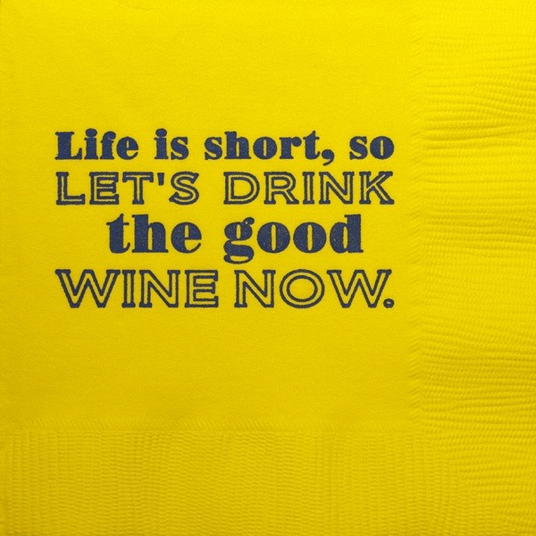 Quips Beverage Napkins {Q133 Drink Wine} - Cup of Arms